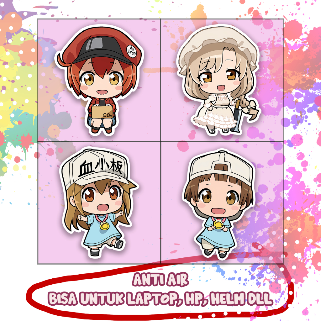 Jual Stiker Cells At Work Platelet Red Cell White Cell, Sticker Lucu ...