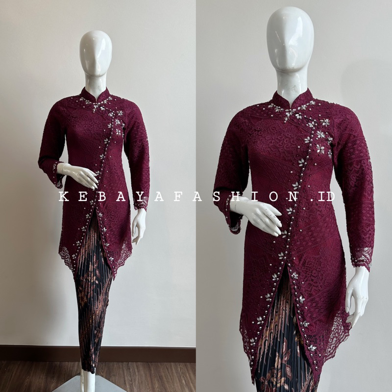 Jual YZ4 Kebaya Janggan/Kebaya Remaja/Kebaya Wisuda/Kebaya Brokat Payet/Kebaya Tunik Brukat ...