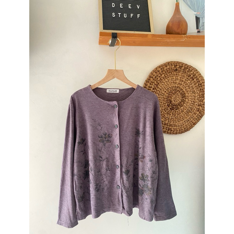 Jual CARDIGAN CROP PASTEL MOTIF BUNGA by CHOUCHOUFIL | Shopee Indonesia