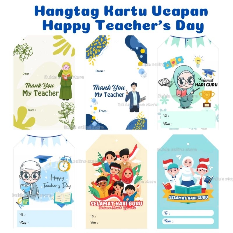 Jual Hangtag Selamat Hari Guru Happy Teachers Day Dekorasi kemasan ...