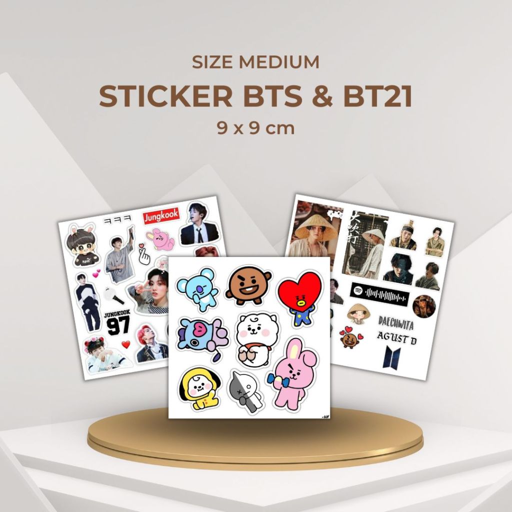 Jual Sticker BTS BT21 Stiker Sticker Aesthetic Sticker Custom Setiker ...