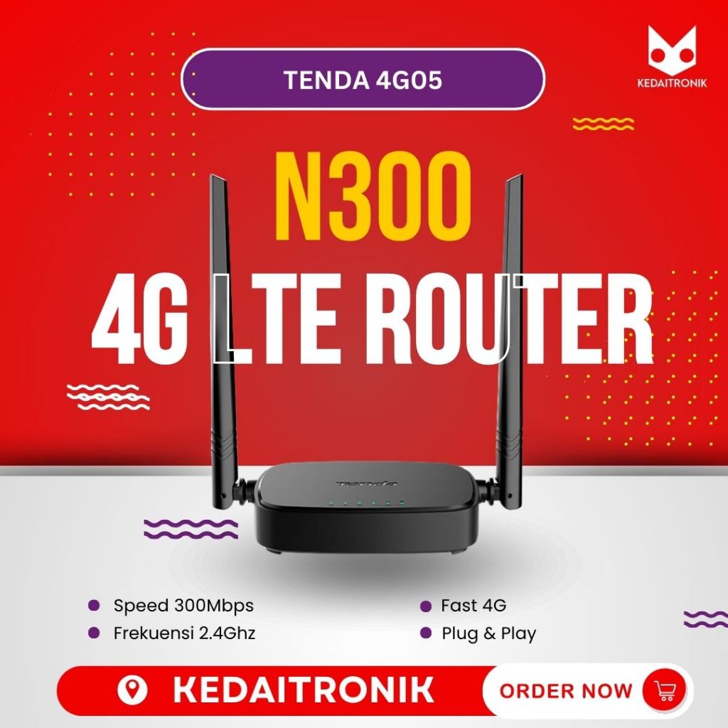 Jual NEW Tenda 4G05 N300 300Mbps Modem Router WiFi 4G LTE Unlock All ...