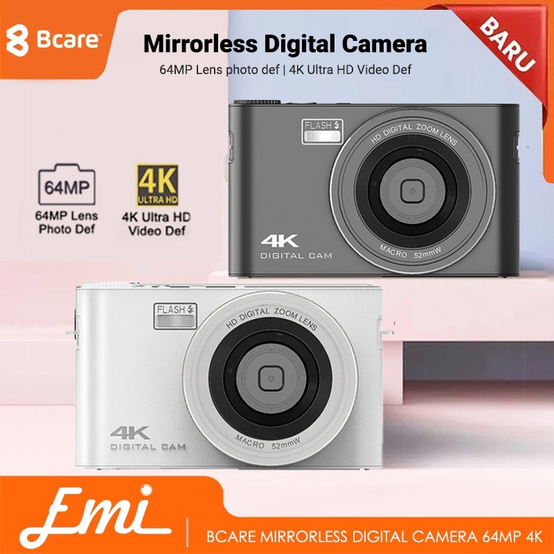 Jual Bcare Mirrorless Digital Camera 64MP 4K Kamera Pocket 3.0" IPS Touch Screen Display ...