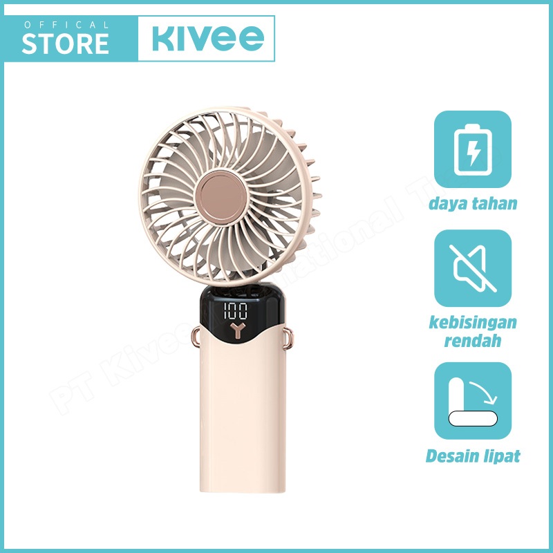 Jual KIVEE Kipas Angin Mini Portabel 2 batteries 1600 mAh mini fan 6 ...