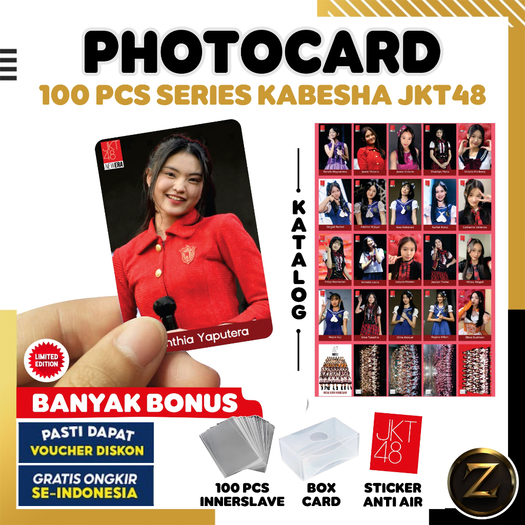 Jual 100 Photocard Kabesha JKT48 All Member Banyak Bonus - Zeta Photocard | Shopee Indonesia