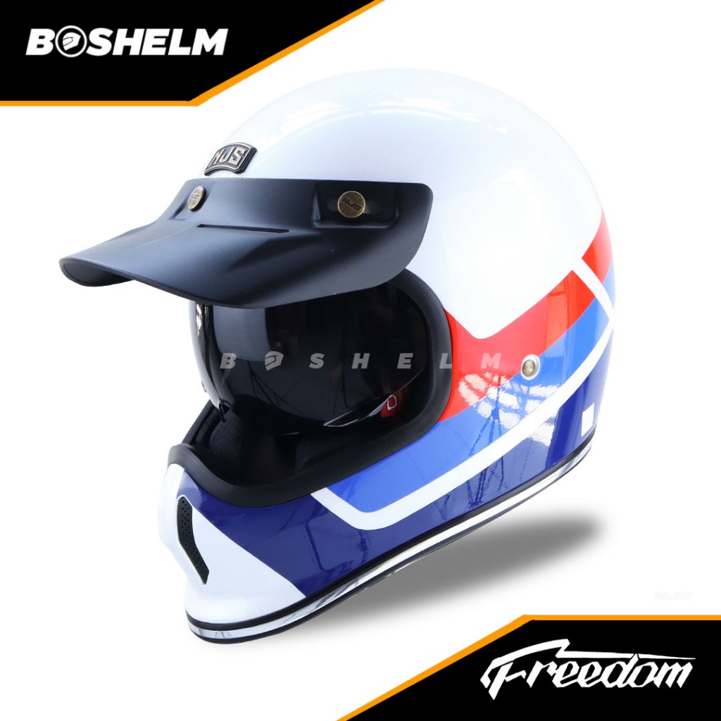 Jual BOSHELM Helm NJS FREEDOM SPRINTER Helm Full Face SNI | Shopee ...