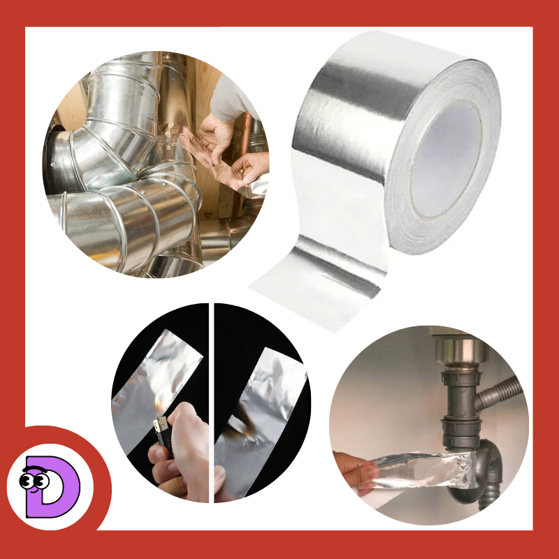 Jual 10M Lakban Alumunium Foil Tape Metalizing Lakban Tahan Panas High ...