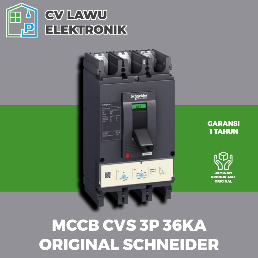 Jual MCCB 3P SCHNEIDER CVS100F 25A 32A 40A 50A 80A 63A 100A 3PHASE 36kA | Shopee Indonesia