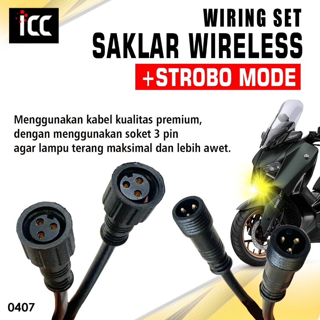 Jual Kabel Relay Wiring Set ICC Remote Wireless Flashing Mode | Shopee ...