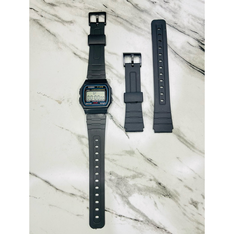 Jual TALI STRAP CASIO F91 F91w, F94w, F105w, F28w, A158w W217 F91 F94 ...