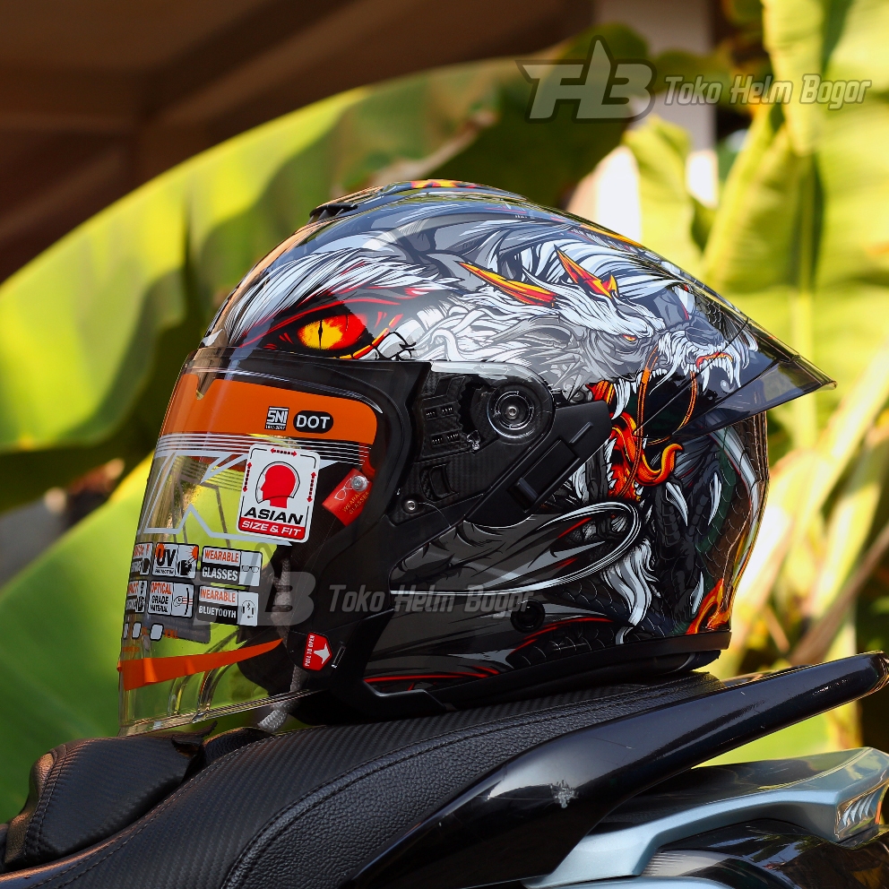Jual INK HELM TERRA 2 | CUSTOM MOTIF DRAGON | DOUBLE VISOR | EXTRA ...