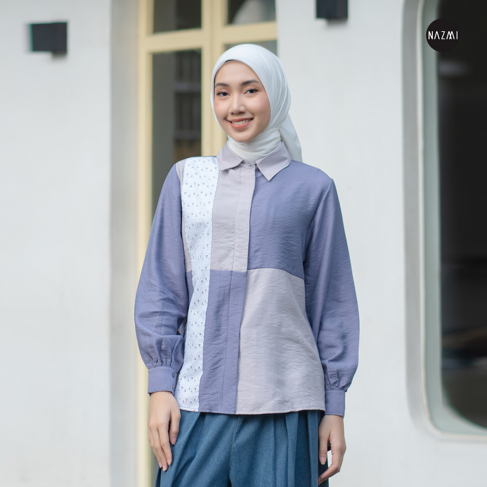 Jual NAZMI - Alima Tops | Tops Simple bahan Bunoti | Shopee Indonesia