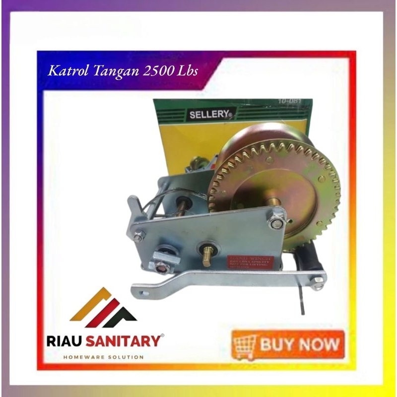 Jual katrol kanopi sliding manual wire rope hand winch katrol manual ...
