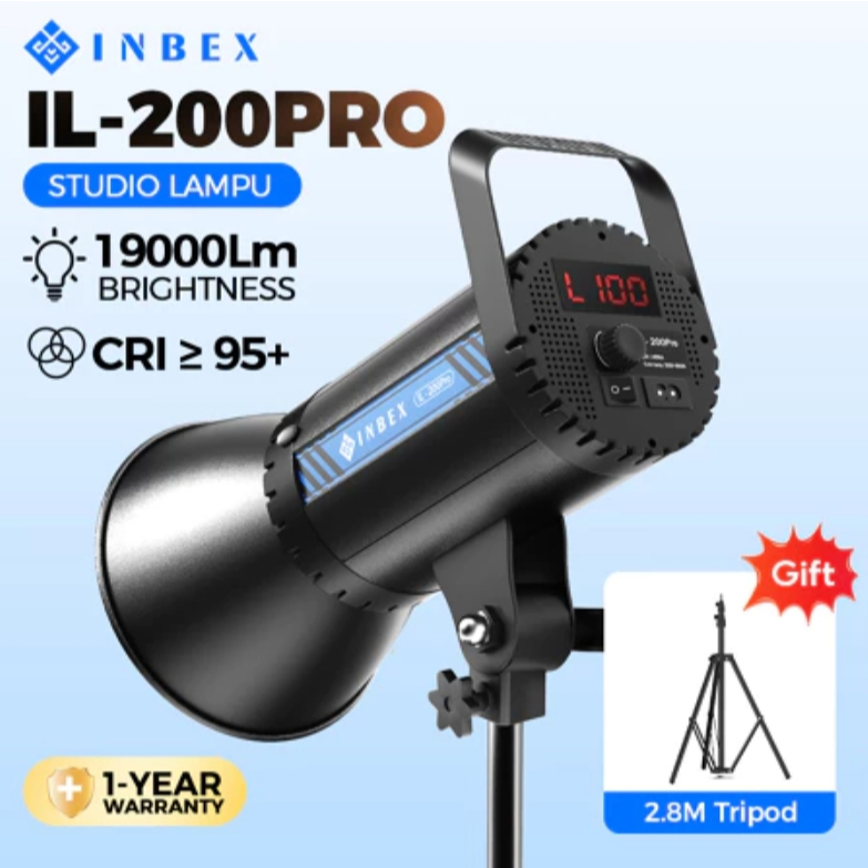 Jual INBEX IL-200PRO Lampu Foto COB 200W Lighting Konten Kreator Lampu ...