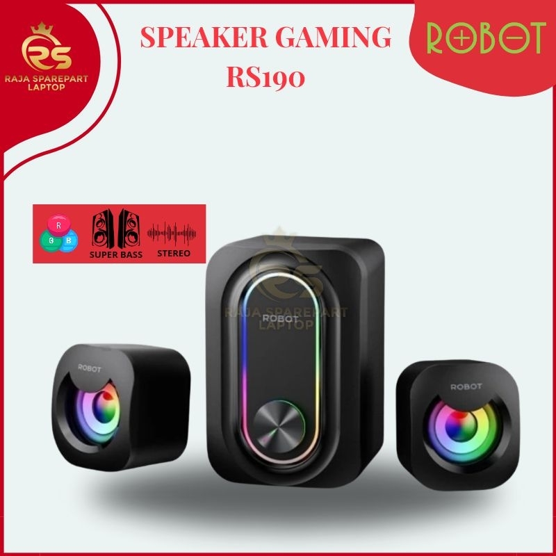 Jual Speaker Gaming ROBOT RS190 Laptop/PC Super Bass SoundBar 2.1 ...