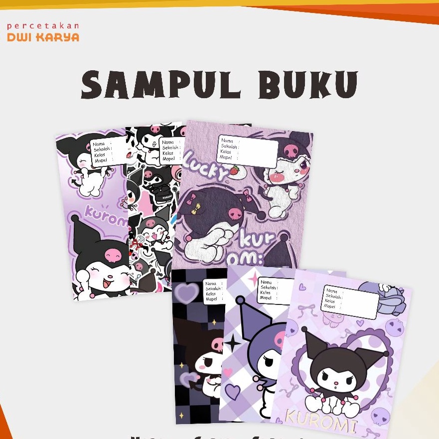 Jual KP8 SAMPUL BUKU KUROMI 6 LEMBAR SAMPUL BUKU AESTHETIC | Shopee ...
