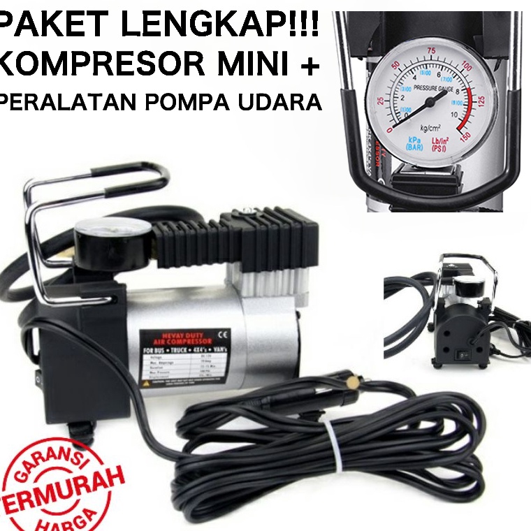 Jual Update Terbaik Paket Compressor Mini Listrik Portable pompa angin ...