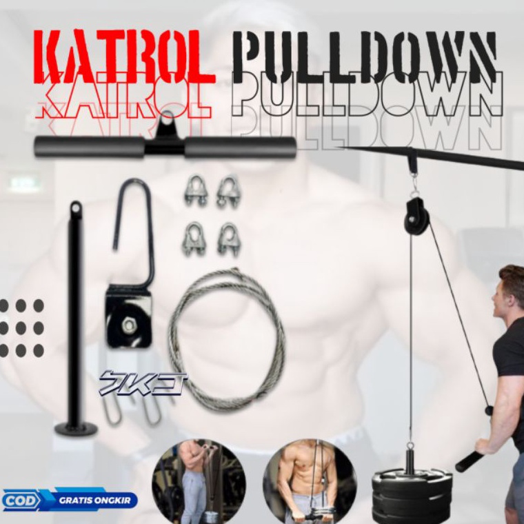 Jual Model Baru Pull down Katrol Pulldown catrol Alat Fitness kabel Gym ...
