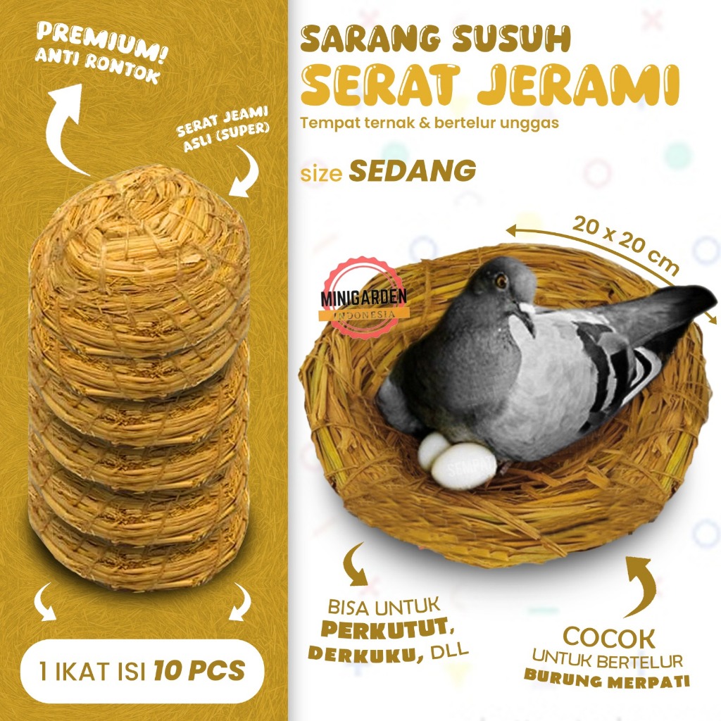 Jual SARANG JERAMI 20 CM 1 IKAT ISI 10 tarangan sarang susuh serat ...