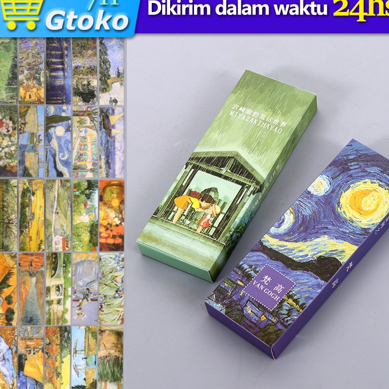 Jual KP8 Pembatas Buku Kes Paper Bookmark Penanda Buku Van Gogh ...