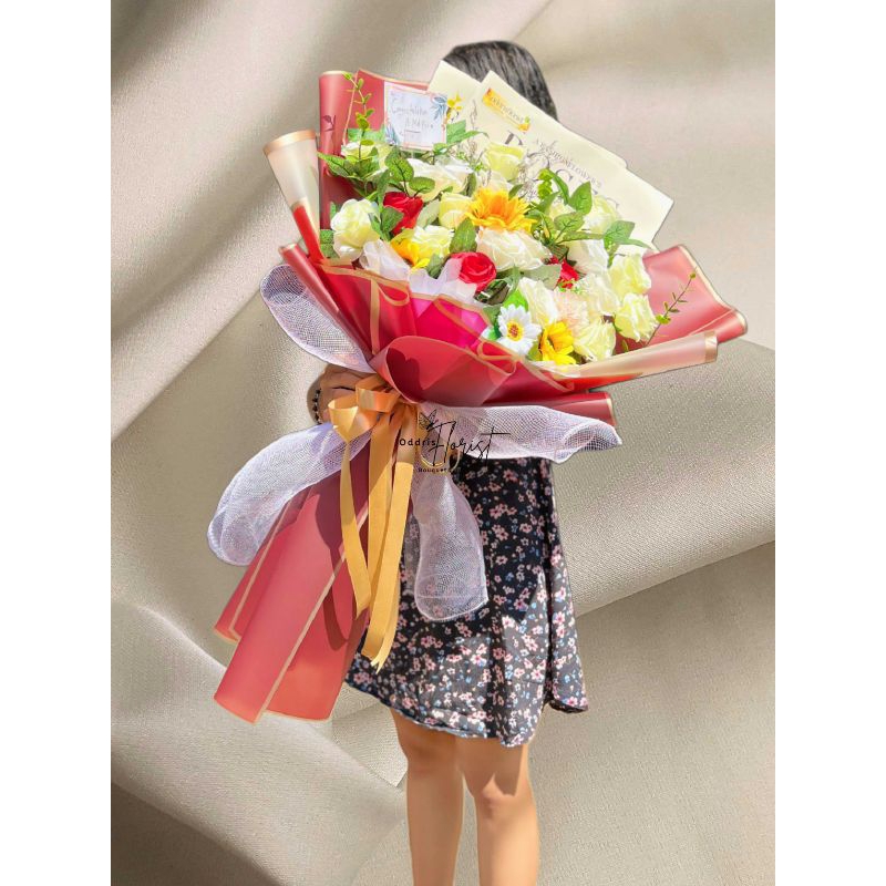 Jual Buket Medyrose/Buket Bunga artificial/bunga palsu/Buket graduation ...