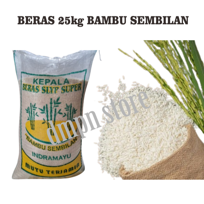 Jual BERAS INDRAMAYU 25kg MEREK BAMBU SEMBILAN | Shopee Indonesia