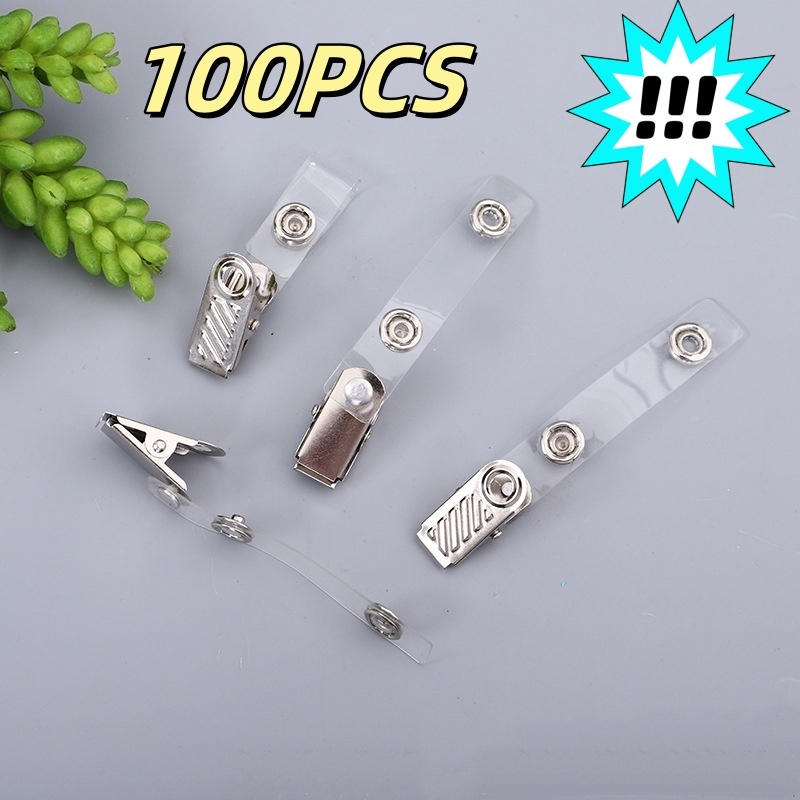 Jual Klip ID Logam 100PCS, Jepit ID Card, Jepit Buaya, Jepitan Besi, Jepitan Plastik untuk ...