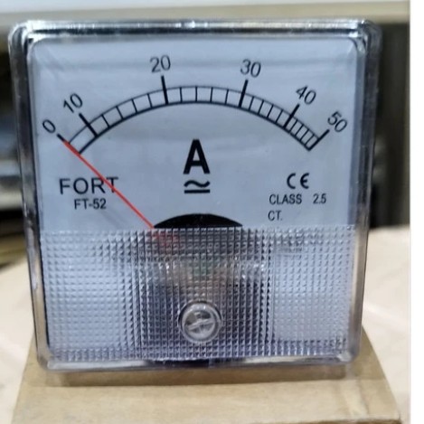 Jual Fort Analog Panel Meter AC-DC Ampere Meter FT-52A (60x60) | Shopee ...