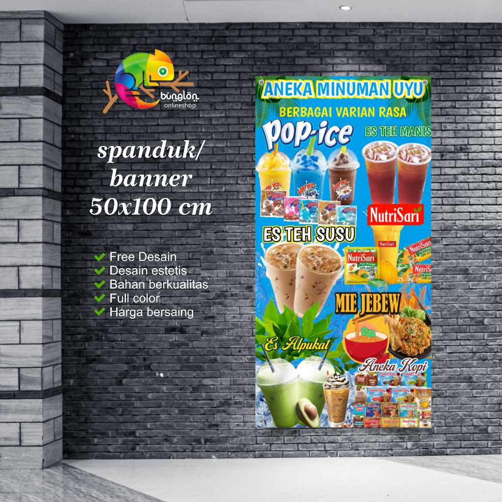 Jual Cetak Spanduk Banner Aneka Minuman Segar | Shopee Indonesia