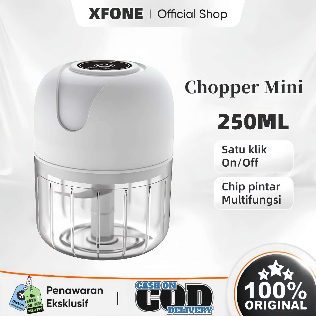 Jual XFONE Mini Chopper Blender 250ML Portable Gilingan Mini Bumbu dan ...