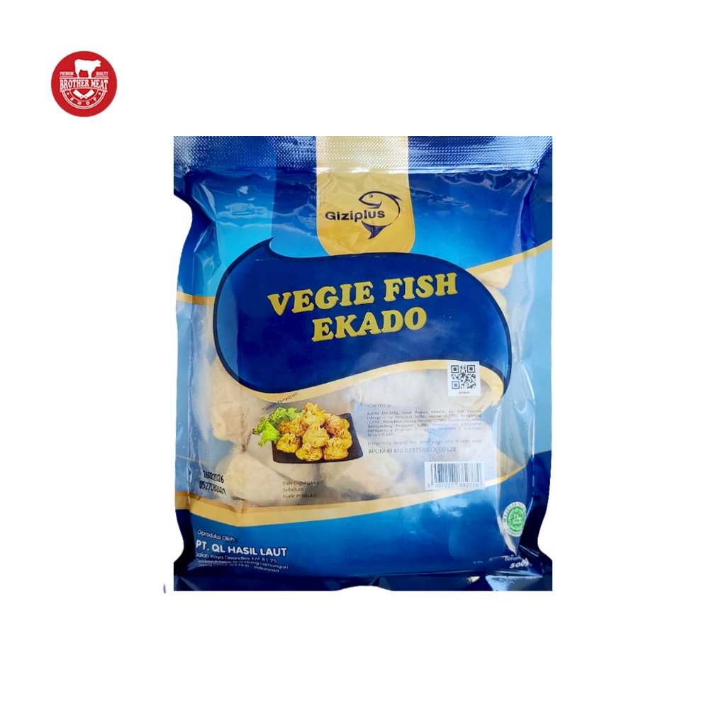 Jual GiziPlus Vegie Fish Ekado 500gr - Brothermeatshop | Shopee Indonesia