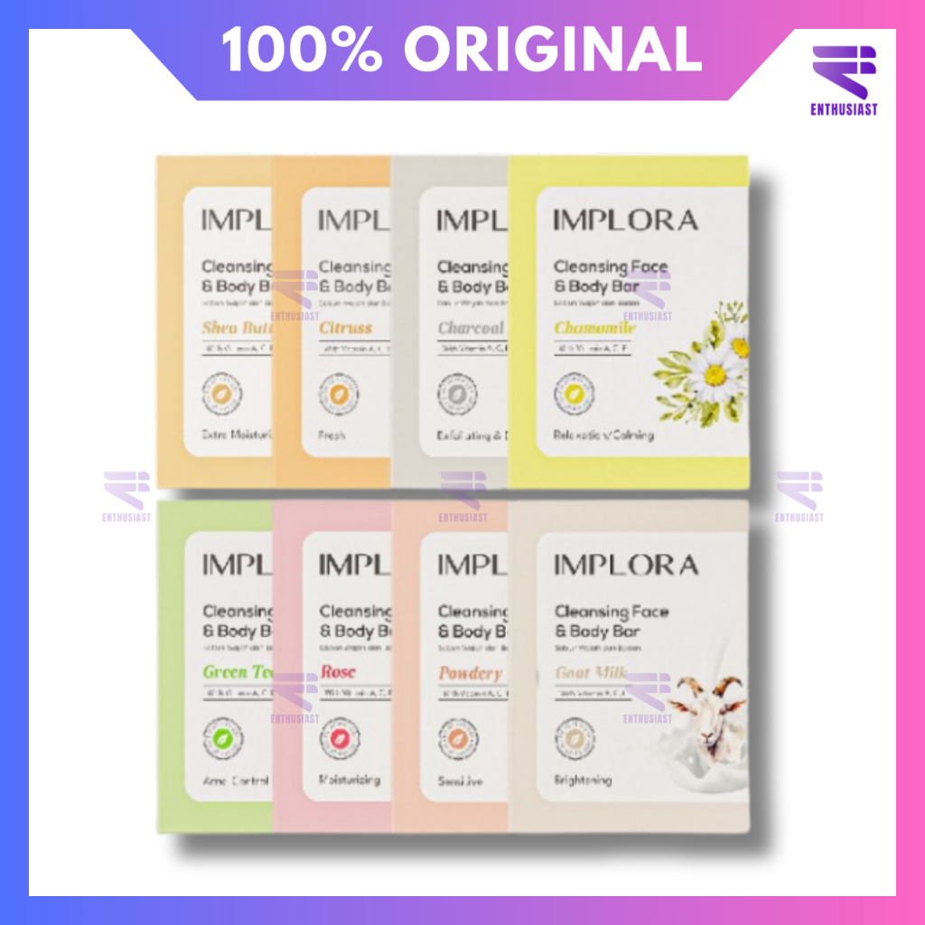 Jual Implora Cleansing Face & Body Bar Soap 60g (All Variant) | Shopee ...