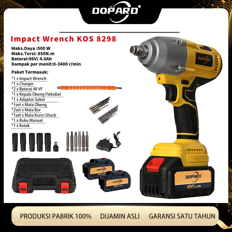 Jual Dopard 96VF Brushless Mesin bor Impact baterai Cordless Impact ...
