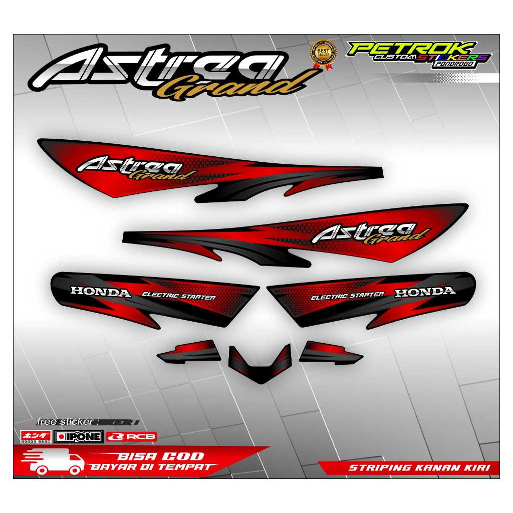 Jual TRIPING VARIASI MOTOR HONDA ASTREA GRAND / STICKER LIST MOTOR ...