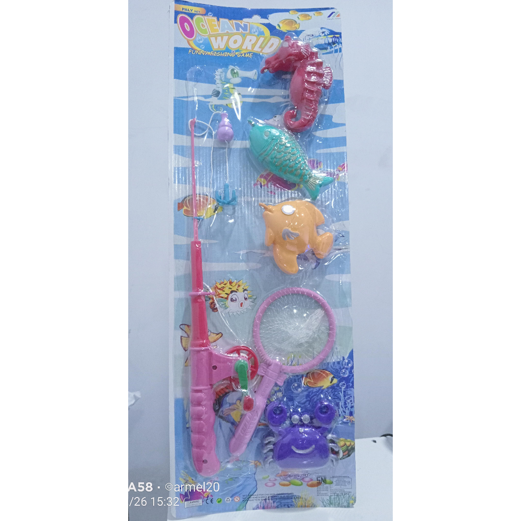 Jual mainan pancing ikan maghnet fishing game OCEAN WORLD | Shopee ...