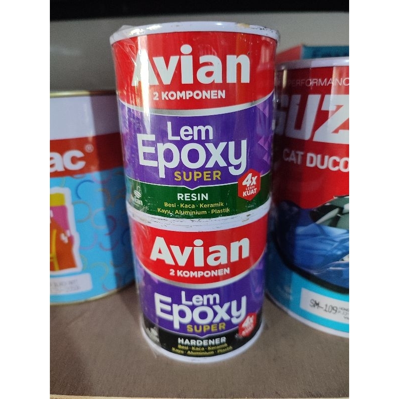 Jual Lem Epoxy Super Avian 2 komponen Resin + Hardener | Shopee Indonesia