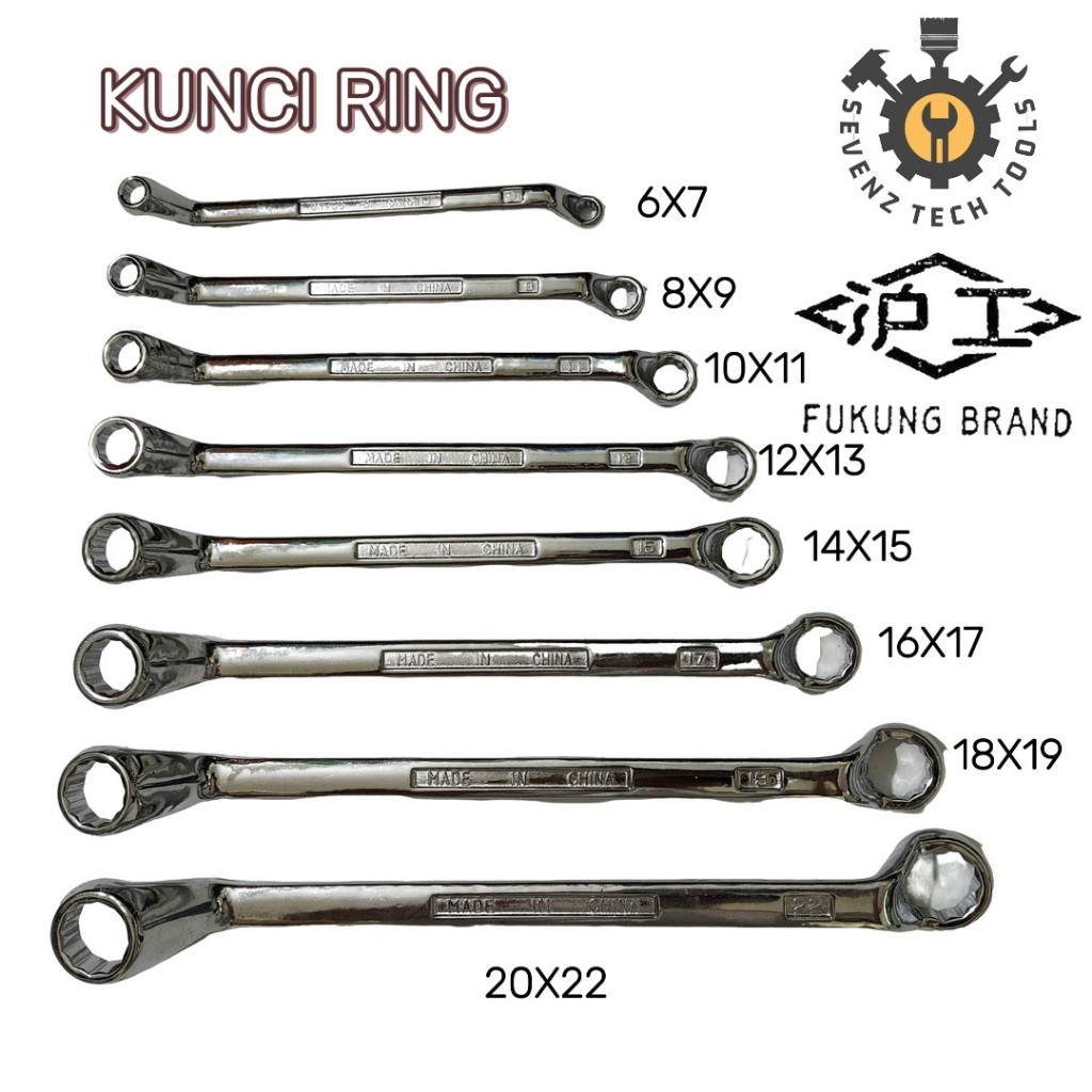 Jual KUNCI RING FUKUNG 6-22MM ASLI FUKUNG KUNCI RING MURAH DAN BAGUS 6 ...