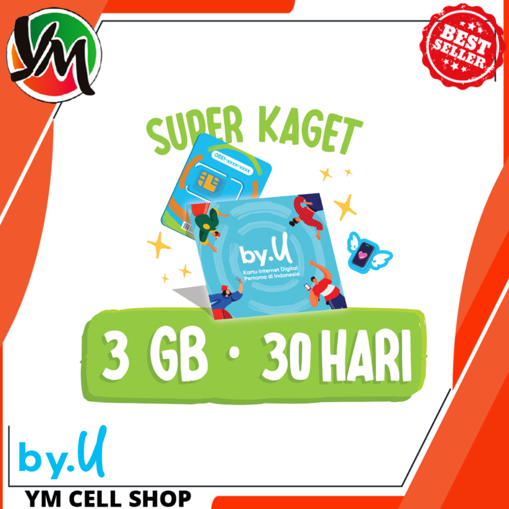 Jual Kartu Perdana by.U Kuota 3 GB 30 Hari SIM | Shopee Indonesia