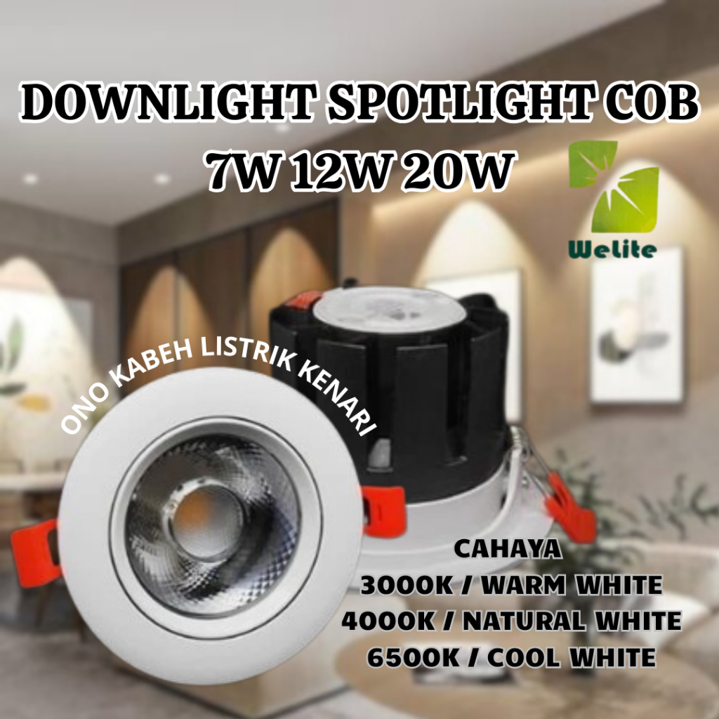 Jual Lampu Sorot COB Spotlight Spot Light LED PLAFON 5W 7W 12W 20W WELITE TH1204 | Shopee Indonesia