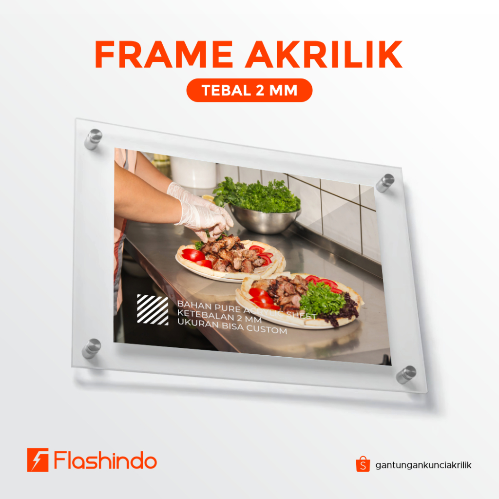 Jual Frame Akrilik / Bingkai Akrilik Tempel Dinding Display Foto / Poster | Shopee Indonesia