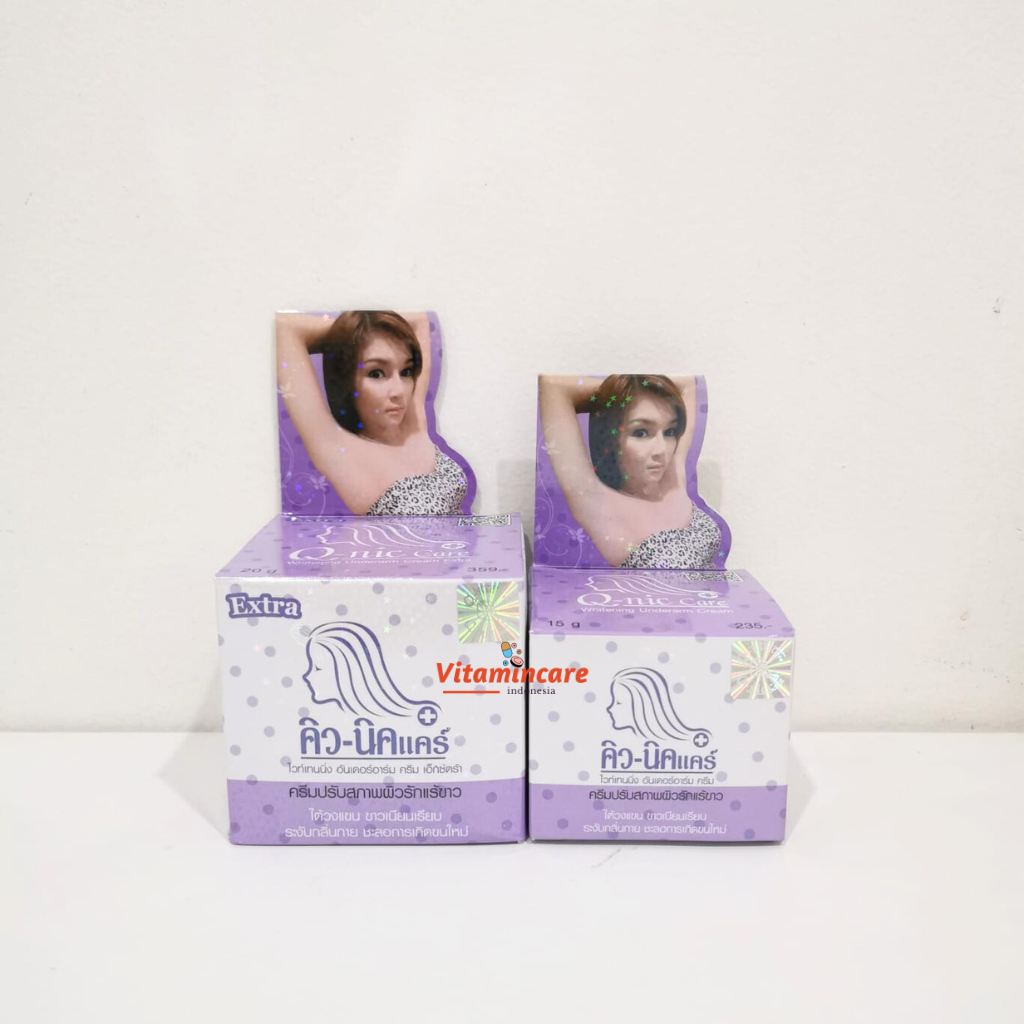 Jual New Qnic Care Whitening Underarm Cream Ungu / QNIC CARE KRIM ...