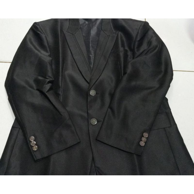 Jual jual jas hitam polos pria dewasa elegan model kancing dua, kancing ...