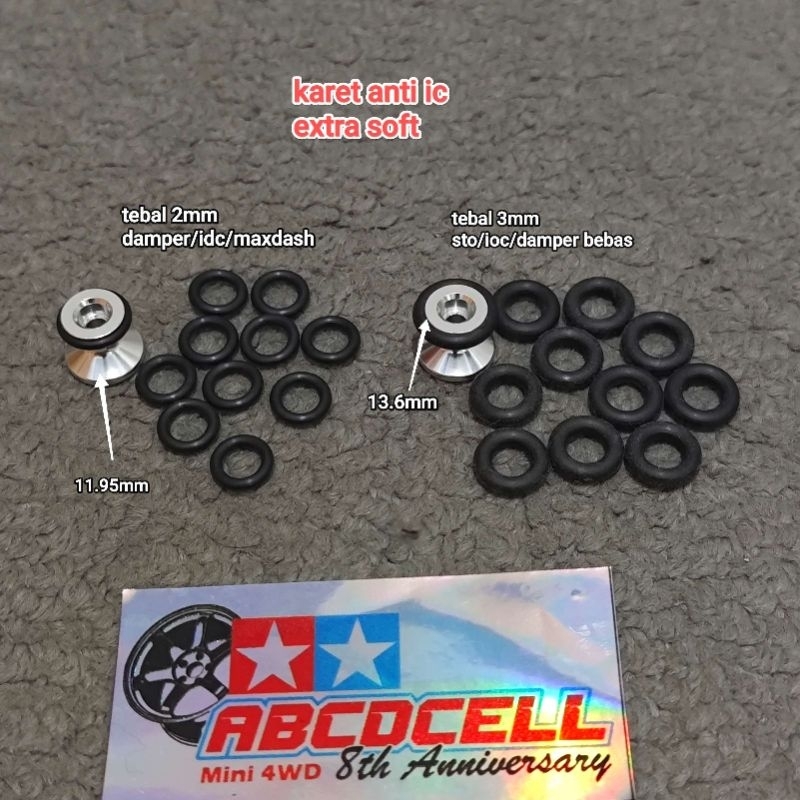 Jual tamiya karet double roller anti ic extra soft tebal 2mm 3mm untuk ...