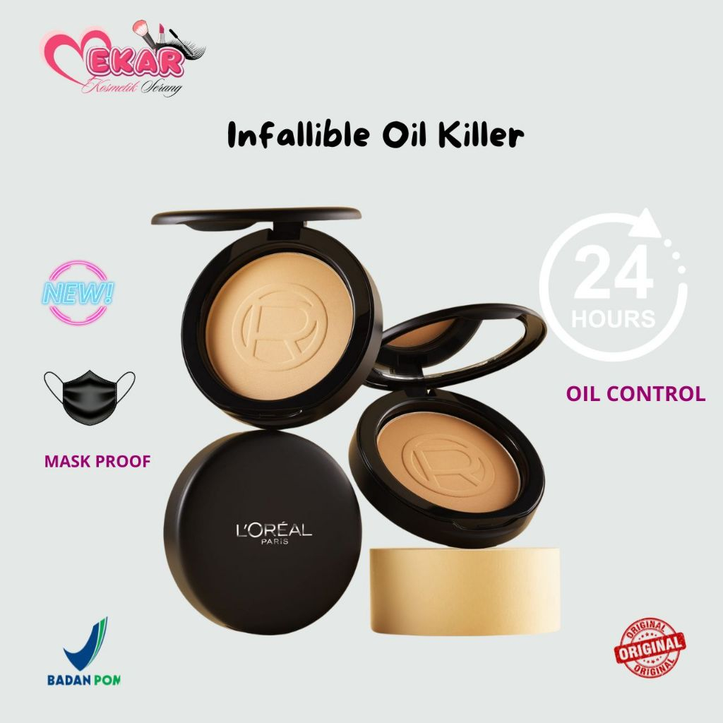 Jual LOREAL Makeup Infallible 24h Oil Killer Powder | Shopee Indonesia