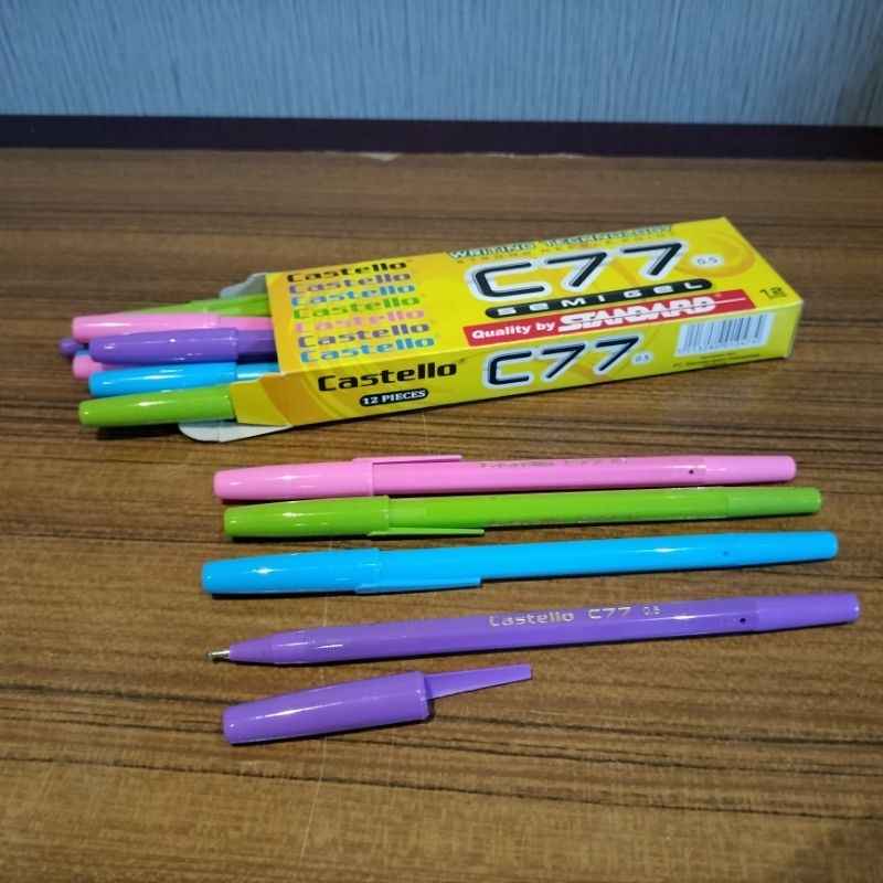 Jual Pulpen Standard Castello C77 Tinta Hitam 0,5mm (per 1 kotak ...