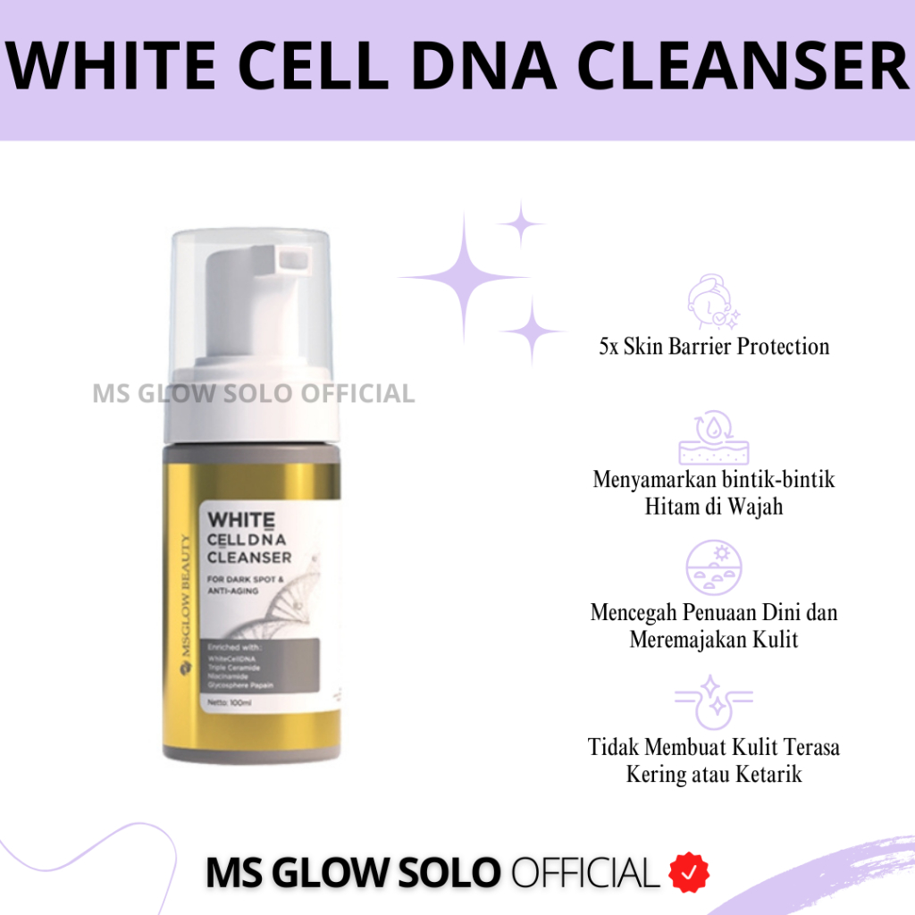 Jual FACIAL WASH WHITE CELL DNA MS GLOW ORIGINAL 100% | Shopee Indonesia