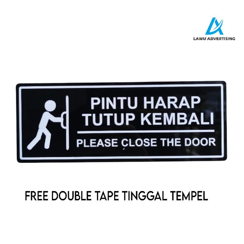 Jual PAPAN AKRILIK PINTU HARAP TUTUP KEMBALI FREE DOUBLE TAPE | Shopee ...