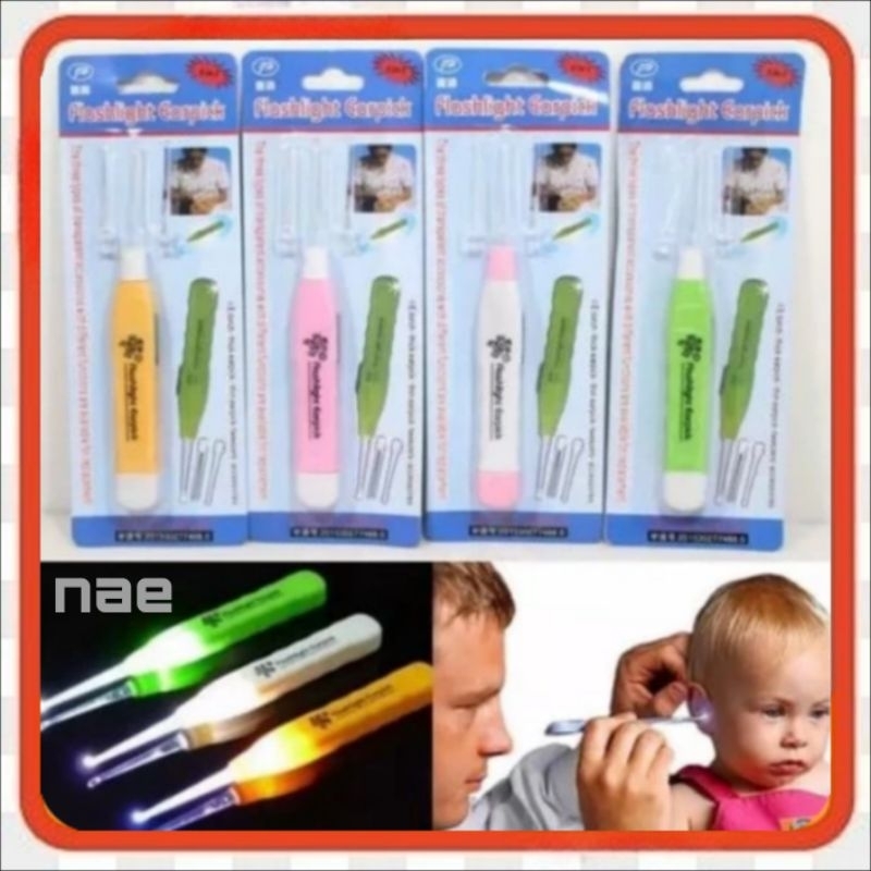 Jual Korek Kuping Senter LED Lampu Nyala Earpick Flashlight | Shopee ...