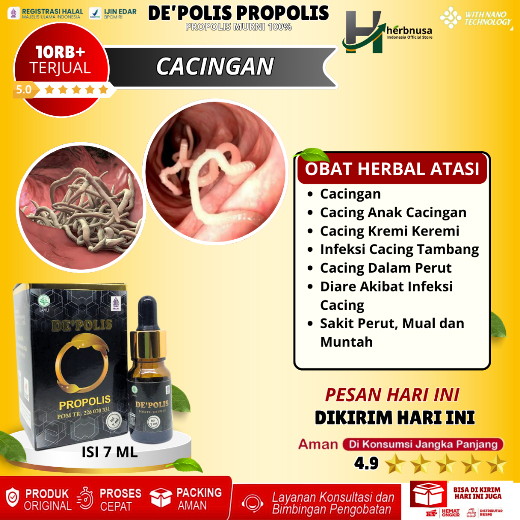 Jual De'Polis Propolis Obat Cacingan - Obat Cacing Anak Cacingan ...