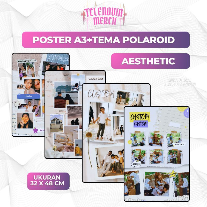 Jual POSTER A3+ AESTHETIC TEMA | poster polaroid | bisa custom jasa ...